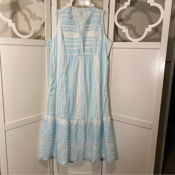crown & ivy | Dresses | Crown And Ivy Maxi Dress Size X Aquablue White ...